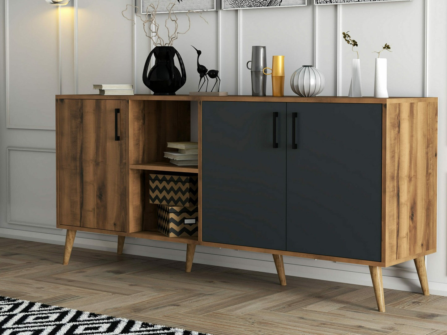 Spintelė Kailua AD104 (Antracitas + Graikinis riešutas) - Svetainės ...