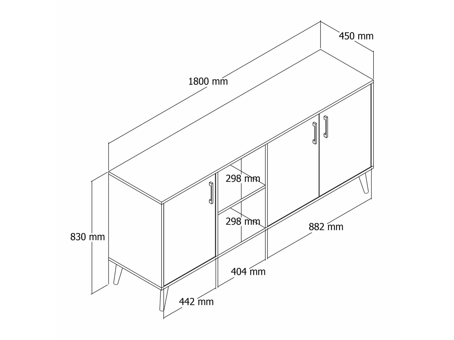 Spintelė Kailua AD104 (Antracitas + Graikinis riešutas) - Svetainės ...