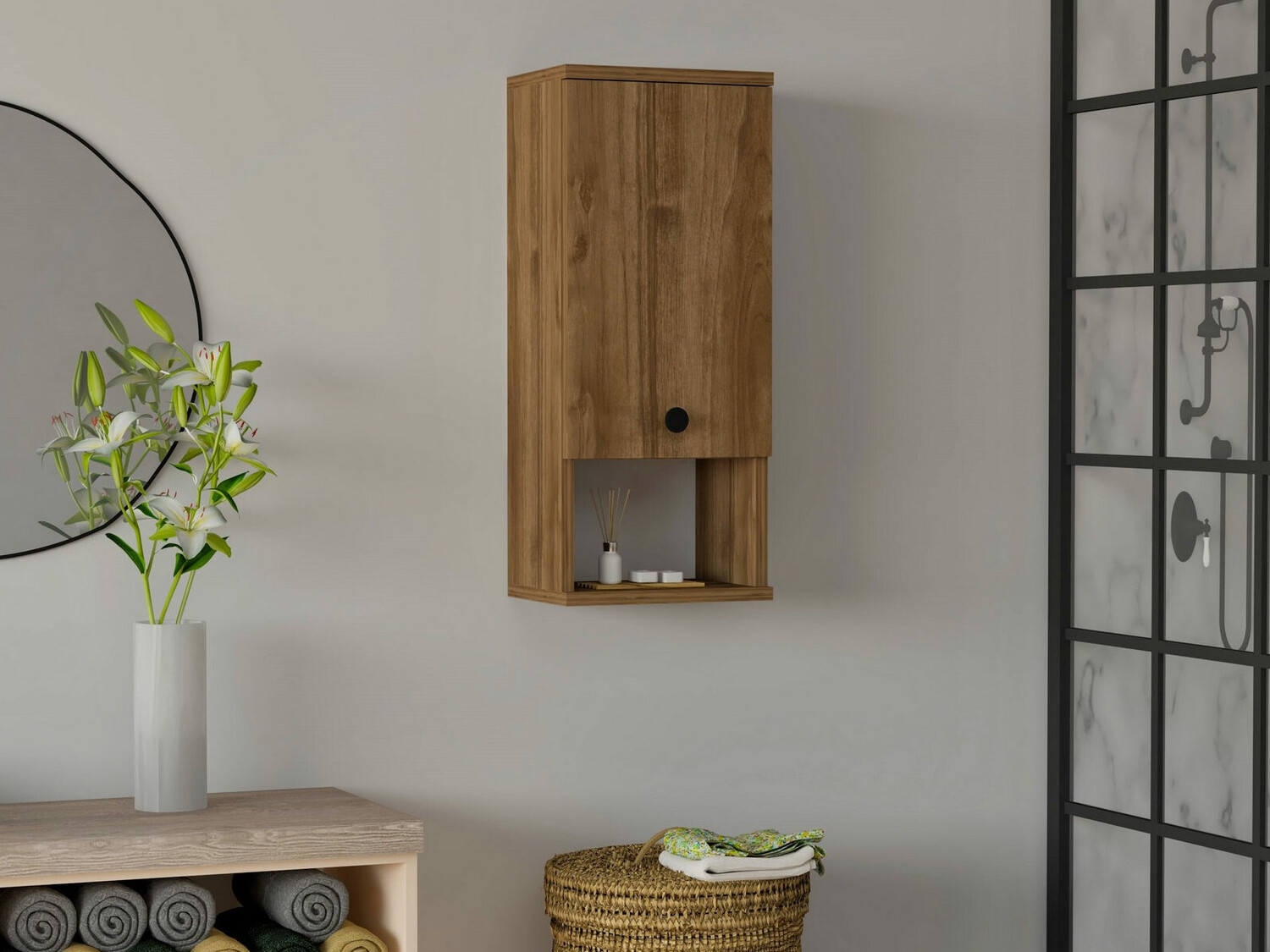 Pakabinama vonios spintelė Kailua 754 (Graikinis riešutas) - Vonios ...