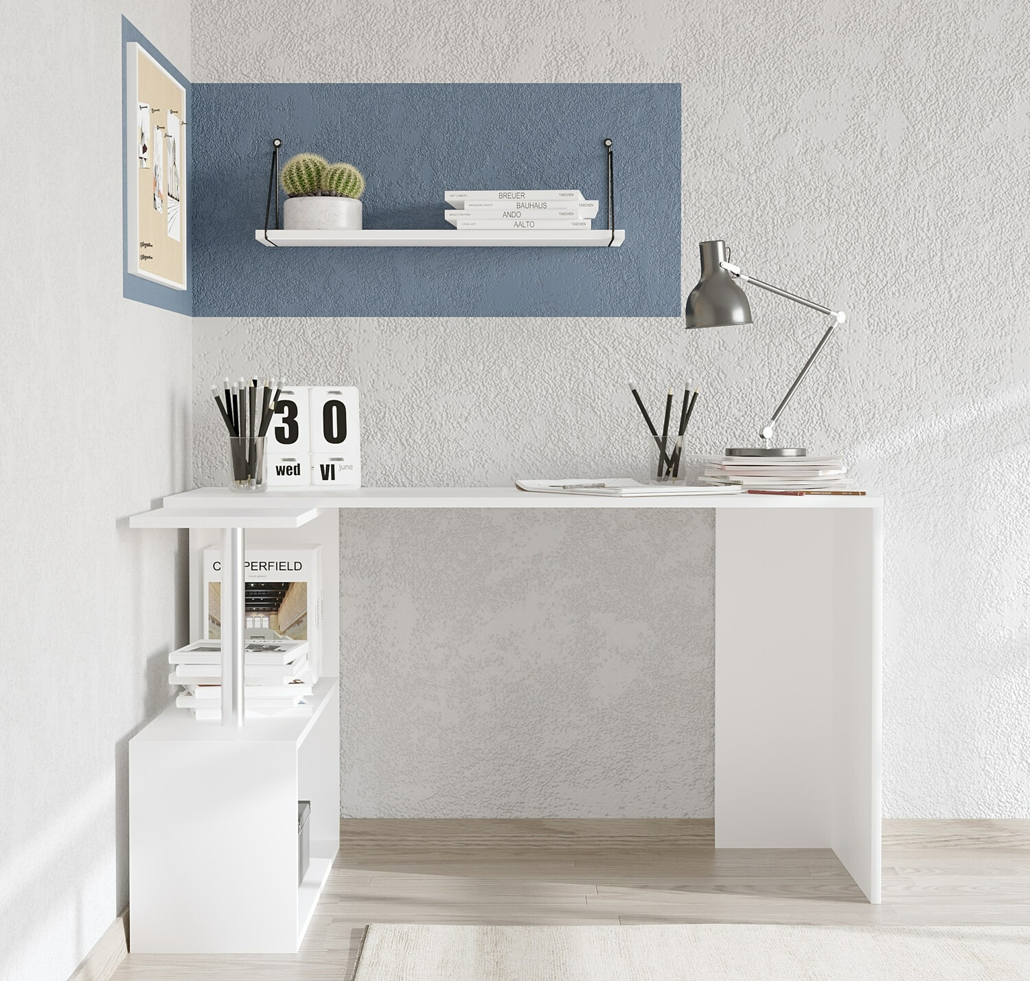 Kampinis darbo stalas Kailua 602 - Darbo stalai | Baldai1.lt