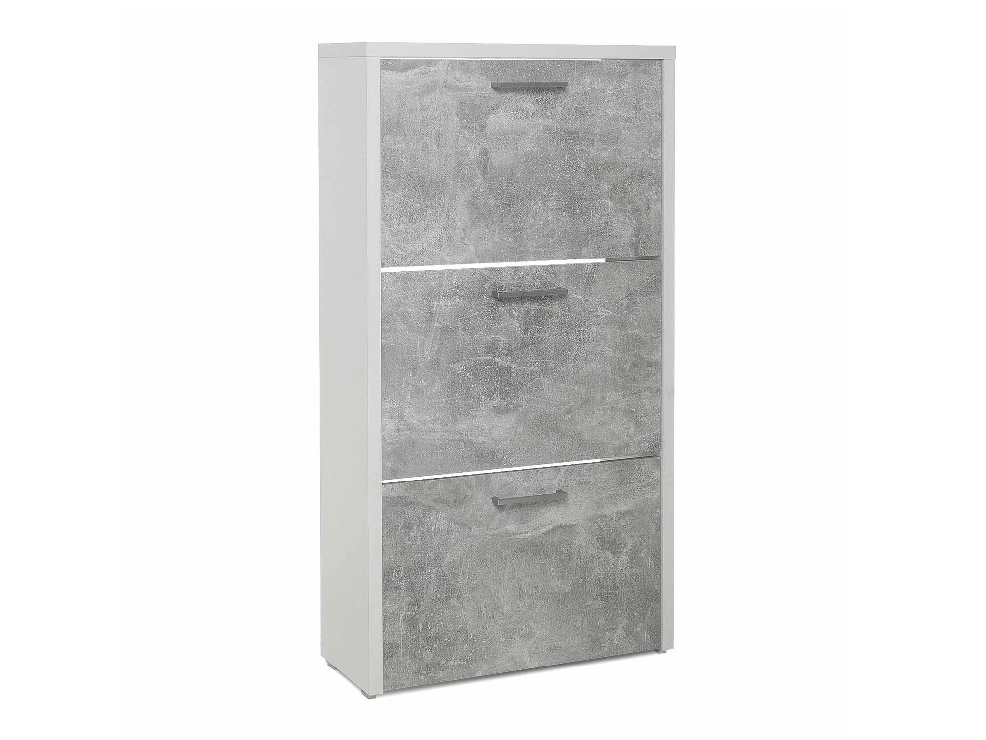 Batų dėžė Findlay 128 (Balta + Betonas) - Prieškambario baldai | Baldai1.lt