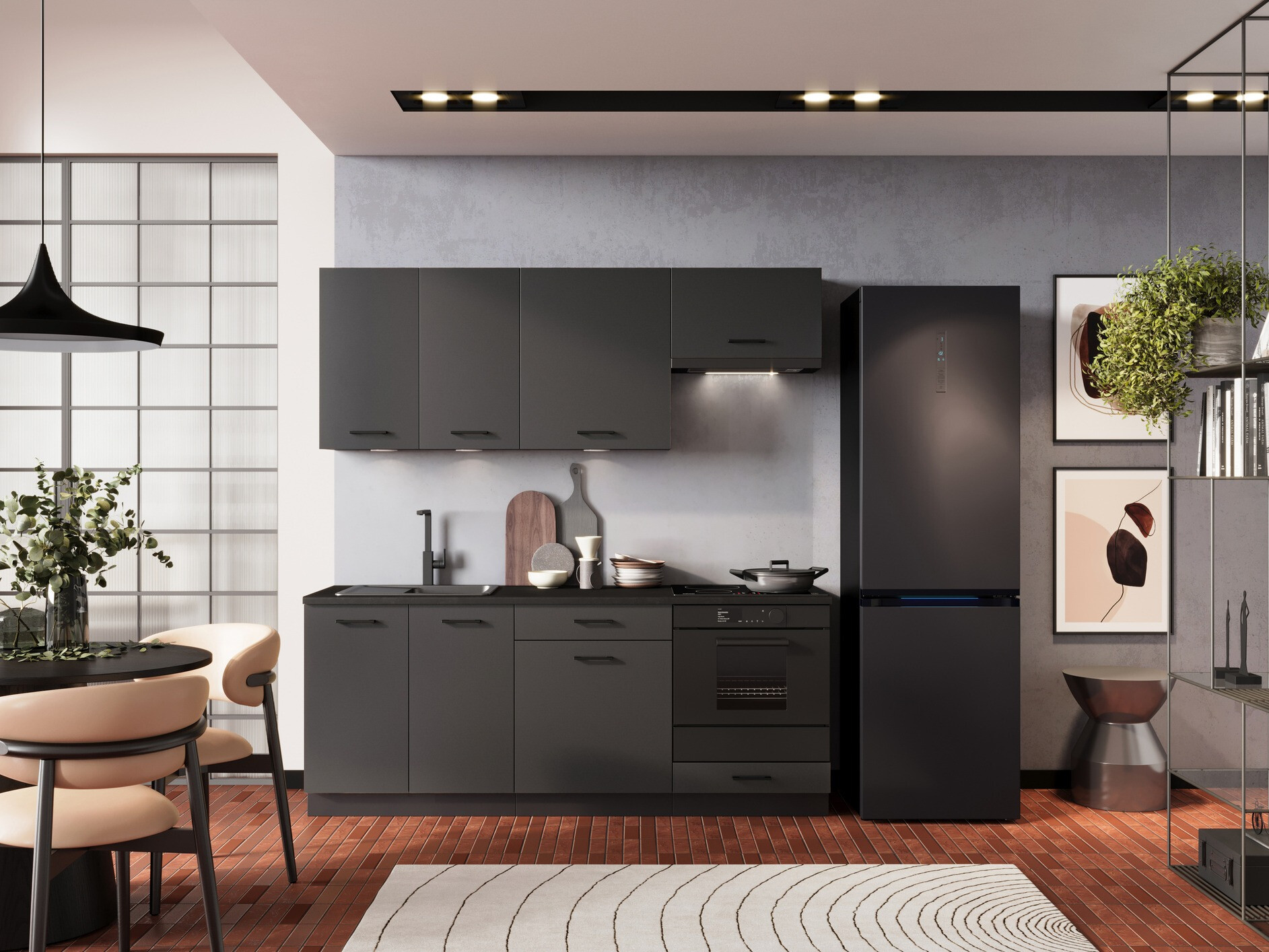 Modulinė spintelė įmontuojamai buitinei technikai Ana Grey 102 ...