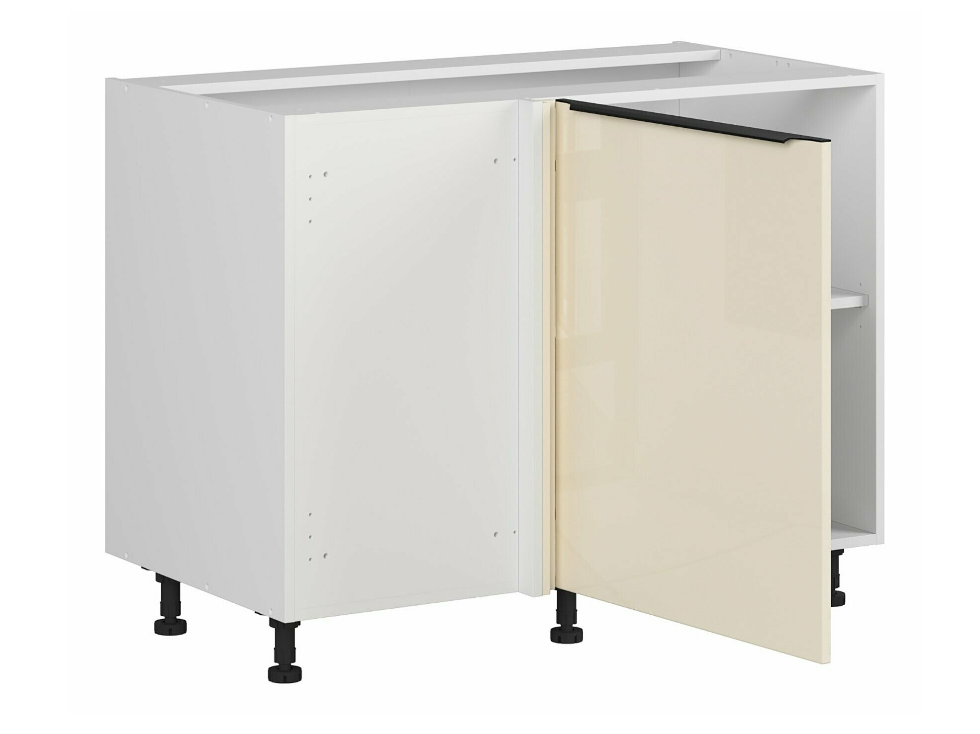 Modulinė kampinė spintelė Soli Cream 129 - Virtuvės ir valgomojo baldai ...